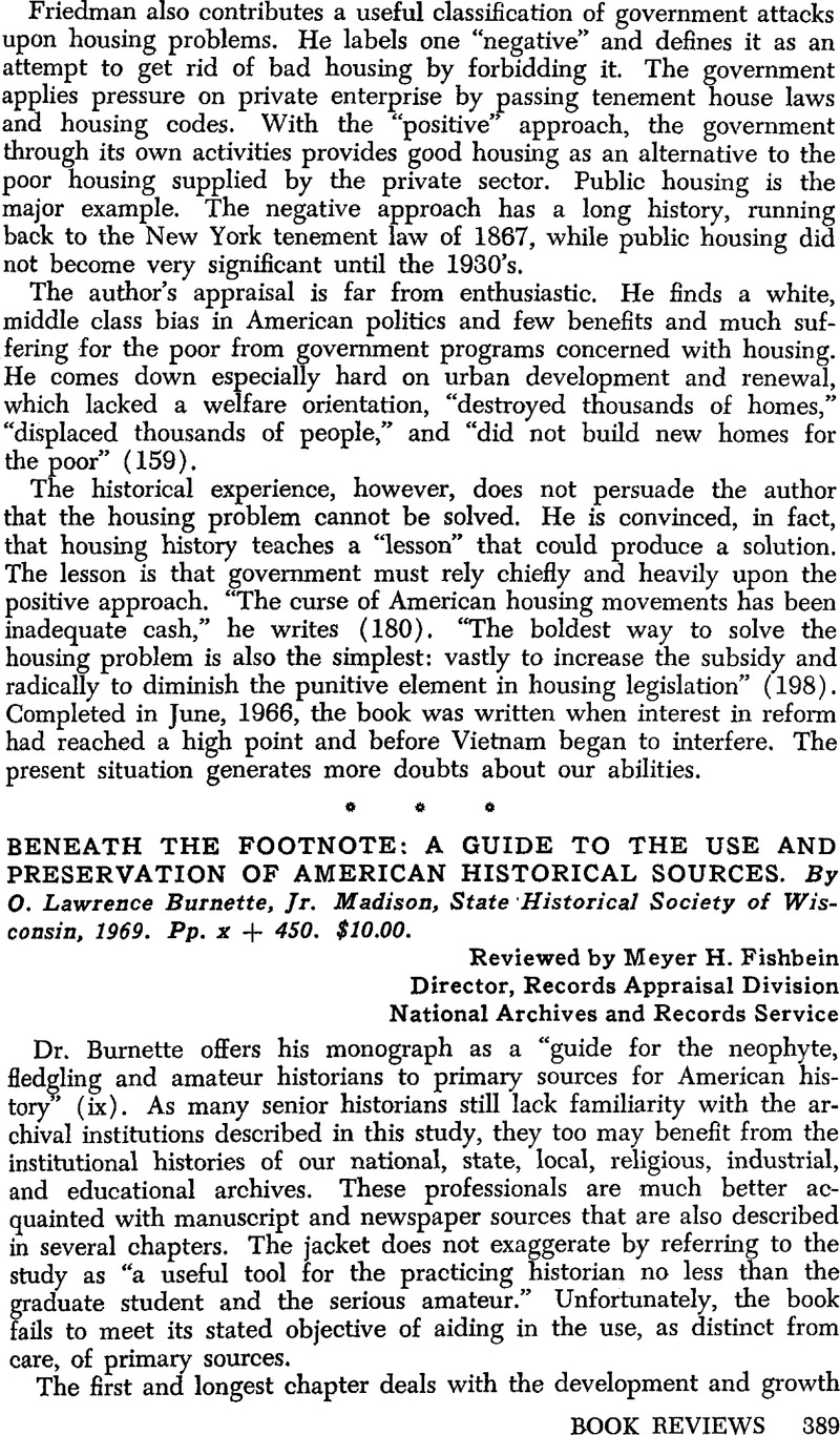 Beneath the Footnote: A Guide to the Use and Preservation of American ...