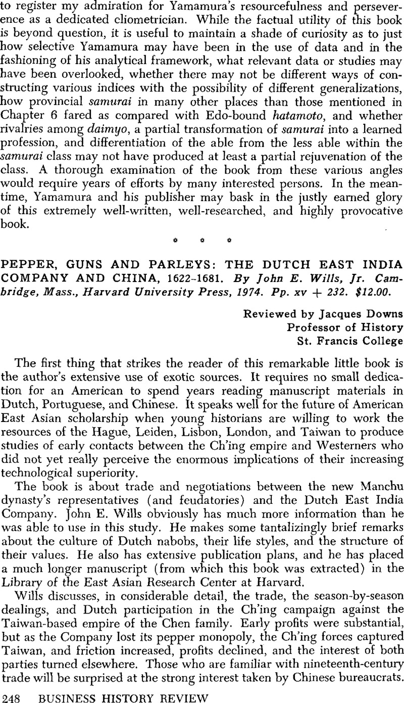 Pepper, Guns and Parleys: The Dutch East India Company and China, 1622 ...