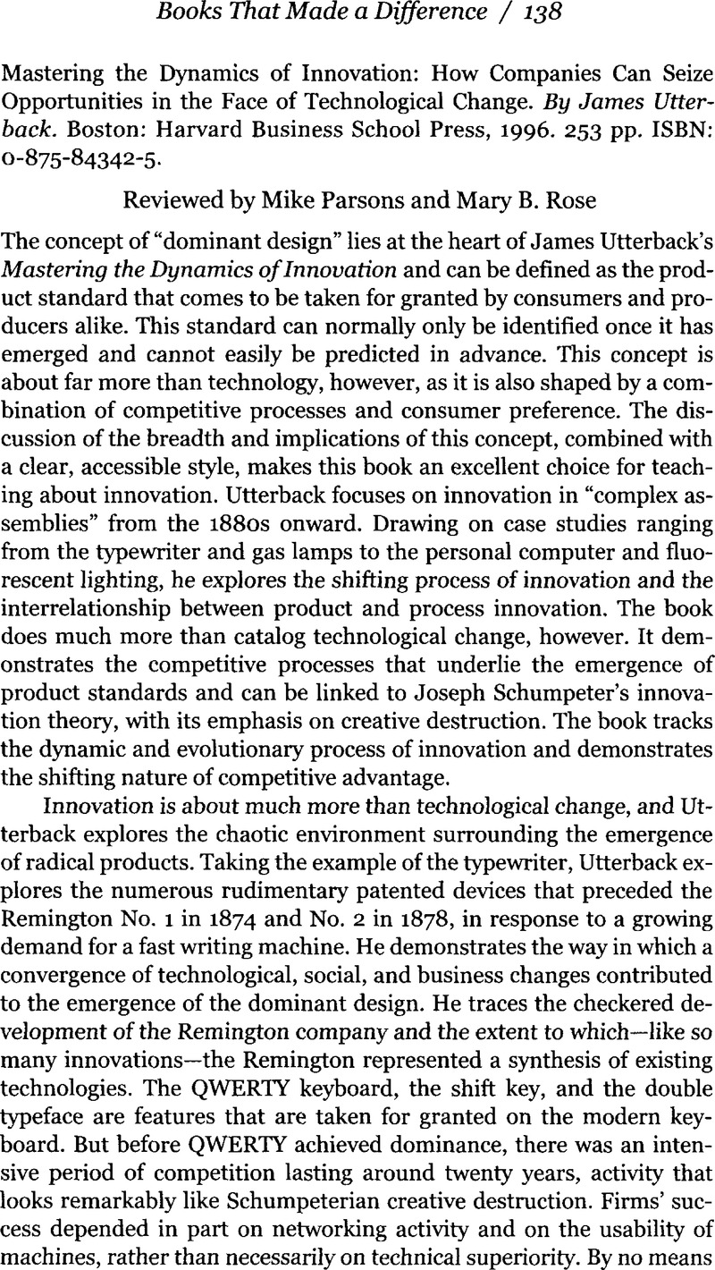 Mastering the Dynamics of Innovation: How Companies Can Seize ...