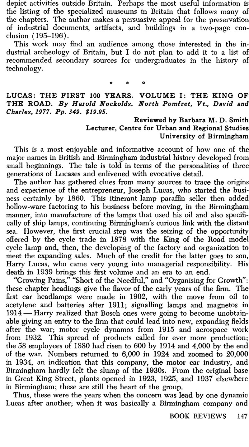 Lucas: The First 100 Years. Volume I: The King of the Road. By Harold ...