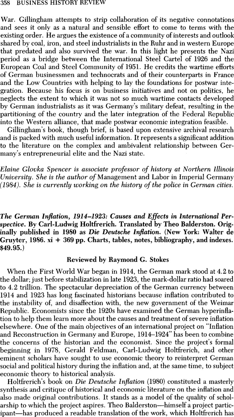The German Inflation, 1914–1923: Causes and Effects in International ...