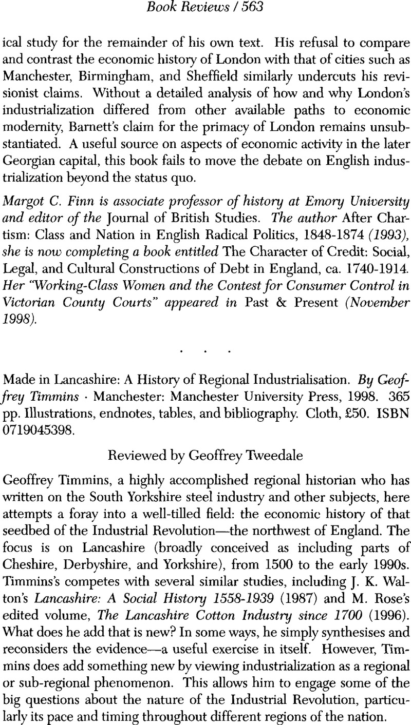Made in Lancashire: A History of Regional Industrialisation. By ...