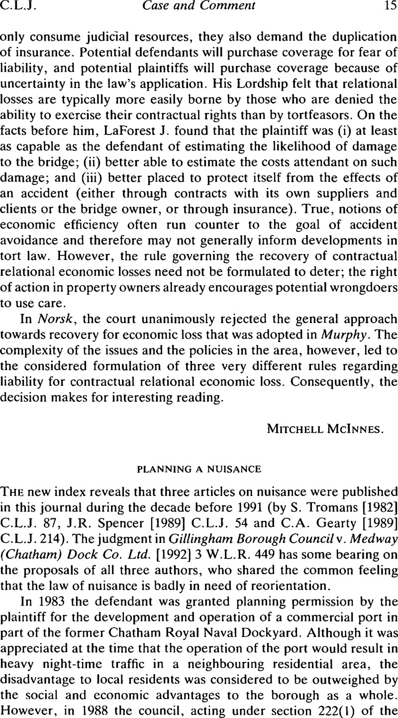 Planning A Nuisance | The Cambridge Law Journal | Cambridge Core