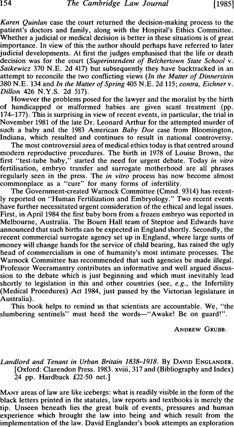 Landlord and Tenant in Urban Britain 1838–1918. By David Englander ...