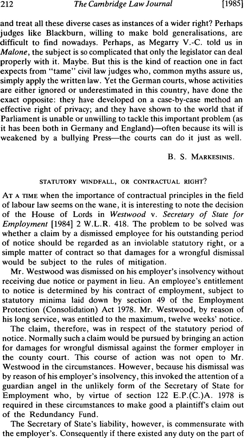 Statutory Windfall, or Contractual Right? | The Cambridge Law Journal ...