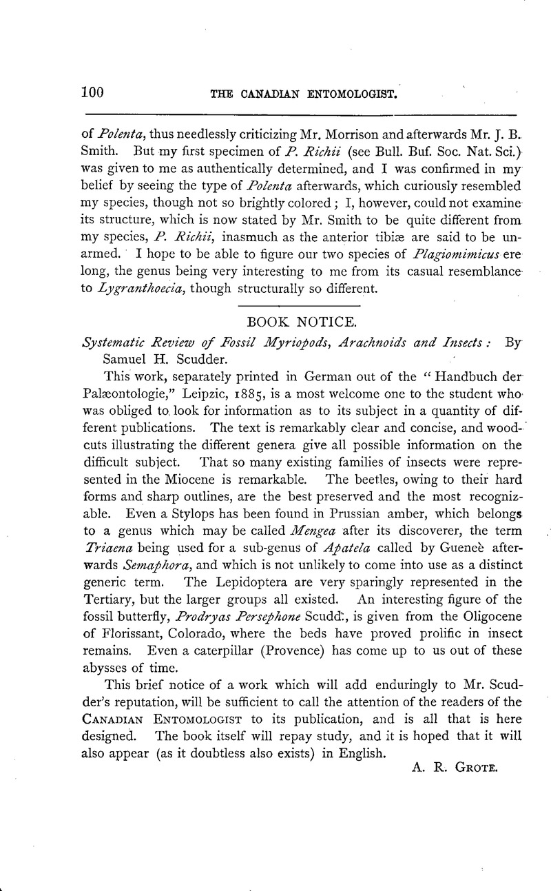 Systematic Review of Fossil Myriopods, Arachnoids and Insects: By ...