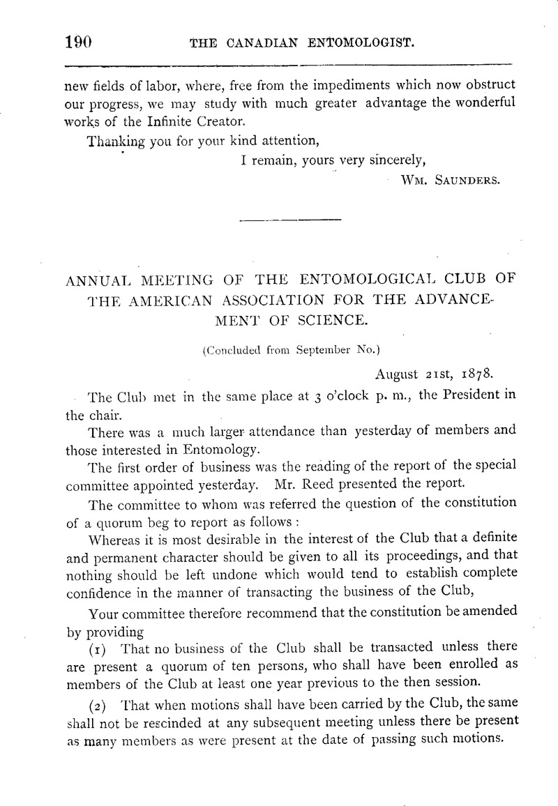 ANNUAL MEETING OF THE ENTOMOLOGICAL CLUB OF THE AMERICAN ASSOCIATION ...