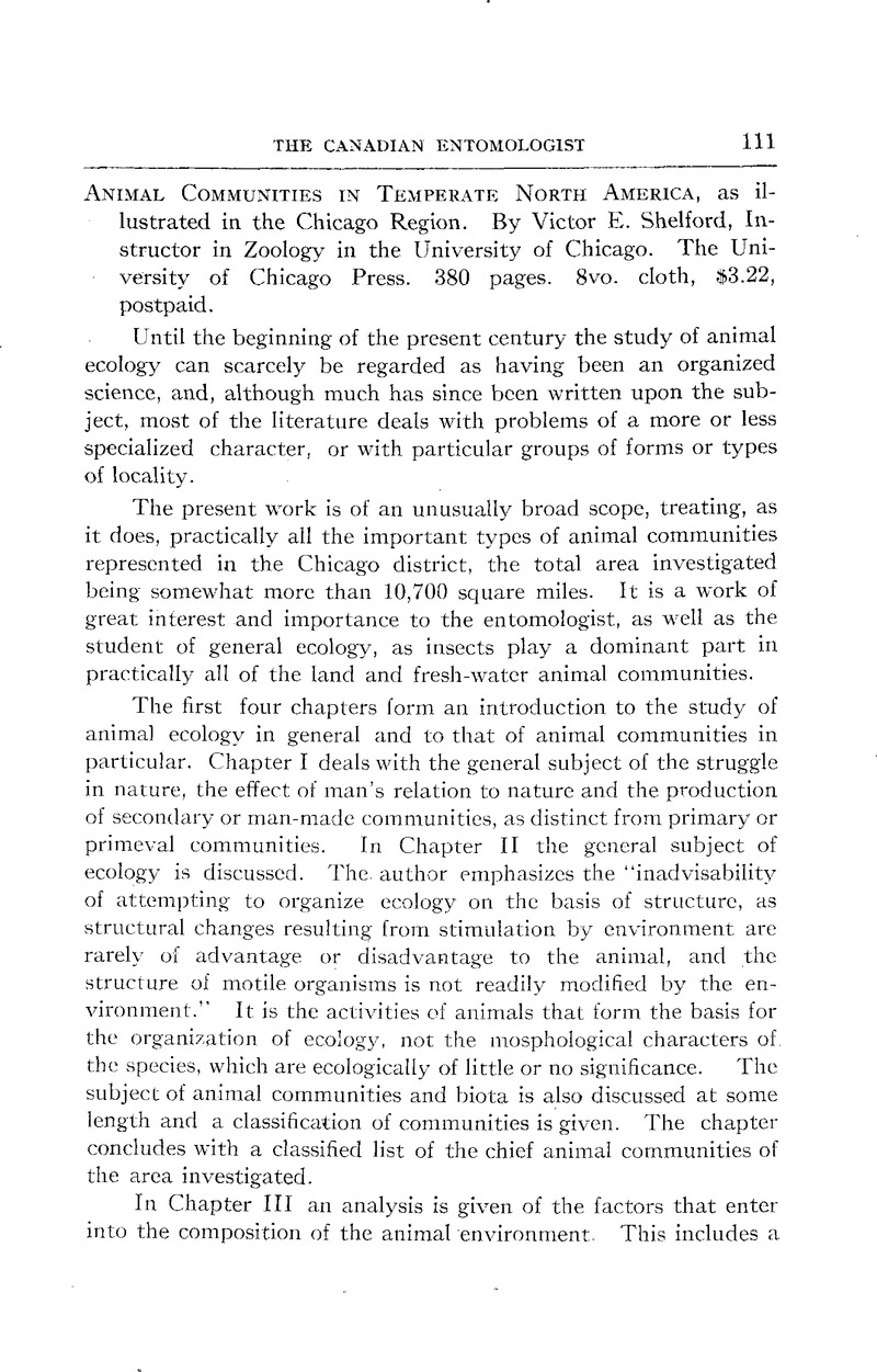 Animal Communities in Temperate North America, as illustrated in the ...