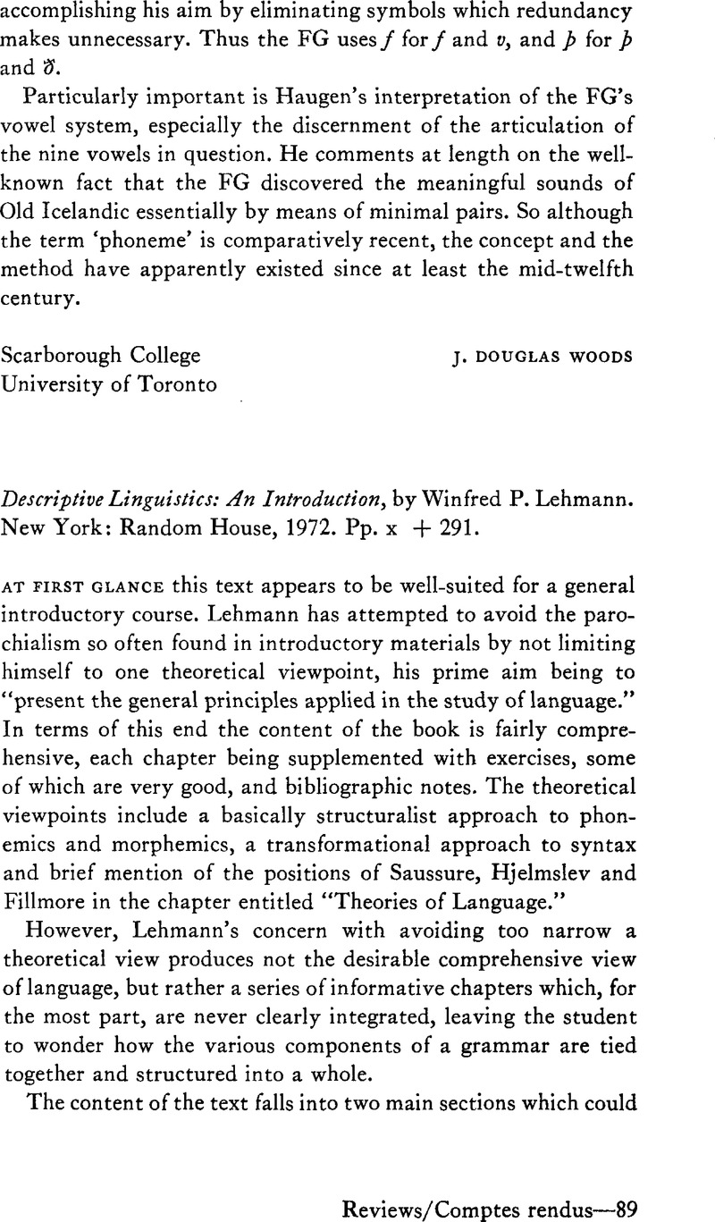 Descriptive Linguistics: An Introduction, by Winfred P. Lehmann. New ...