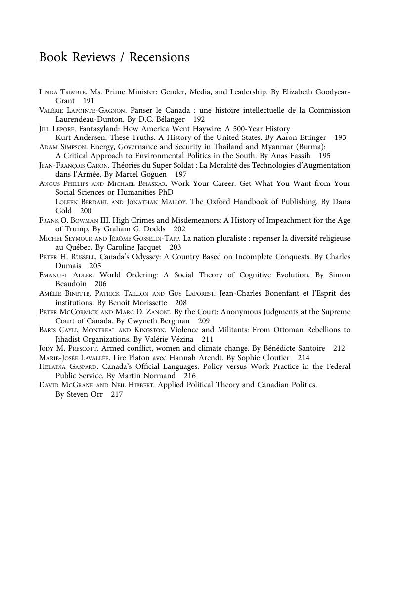 Ms. Prime Minister: Gender, Media, and Leadership Linda Trimble ...