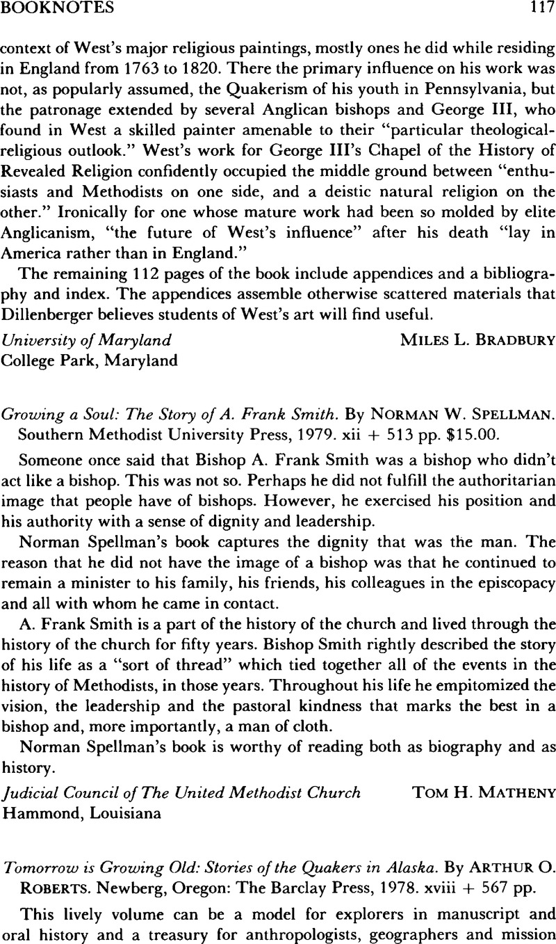 Growing a Soul: The Story of A. Frank Smith. By Norman W. Spellman ...