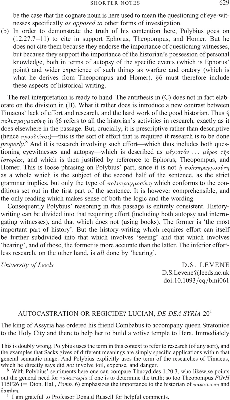 AUTOCASTRATION OR REGICIDE? LUCIAN, DE DEA SYRIA 201 | The Classical ...