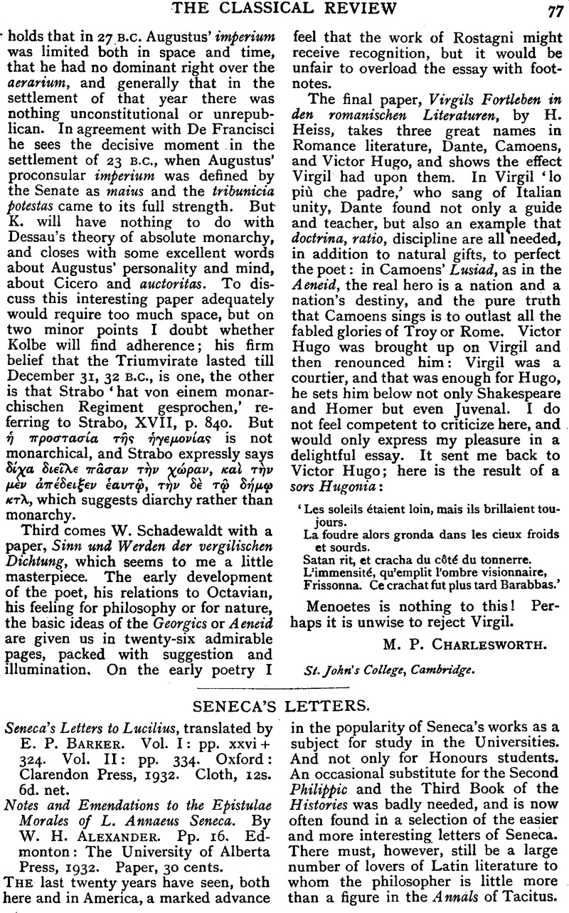Seneca's Letters - Seneca's Letters to Lucilius, translated by E. P ...