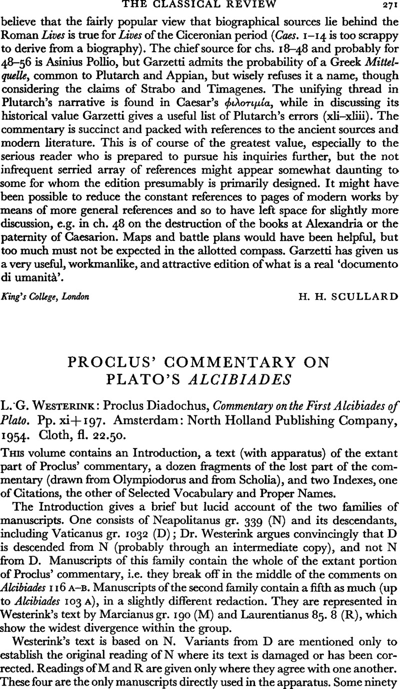 Proclus' Commentary on Plato's Alcibiades - L. G. Westerink: Proclus ...