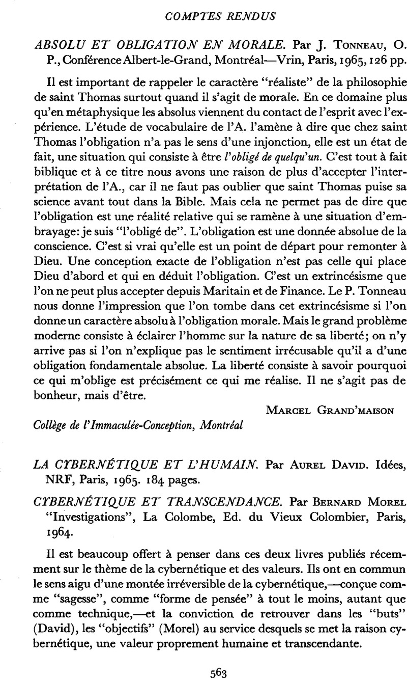 La Cybernétique et l'humain. Par Aurel David. Idées, NRF, Paris, 1965 ...