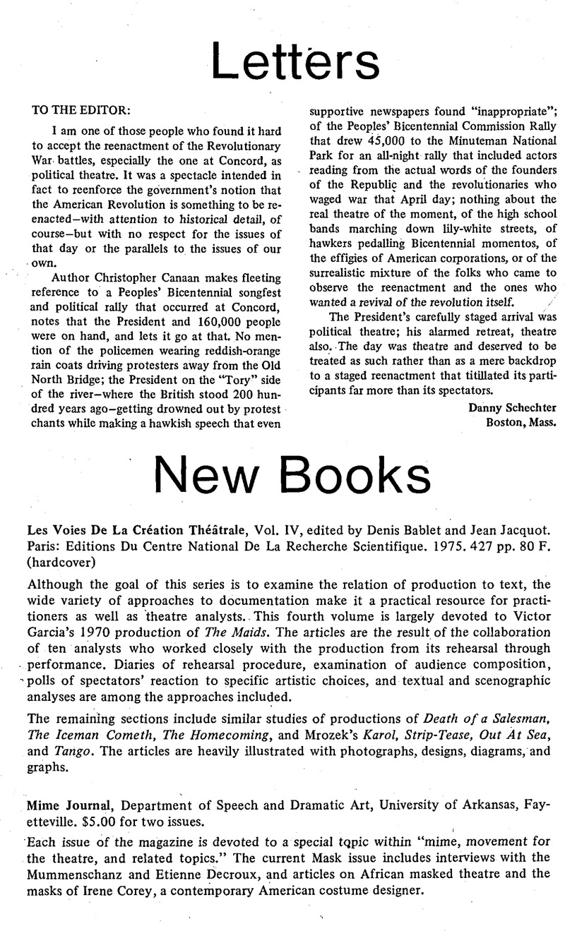 Mime Journal, Department of Speech and Dramatic Art, University of ...