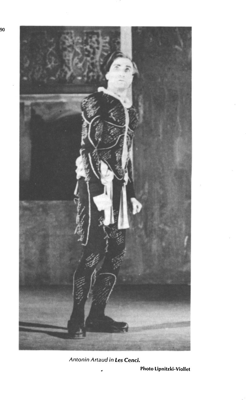 Antonin Artaud in “Les Cenci” | The Drama Review | Cambridge Core