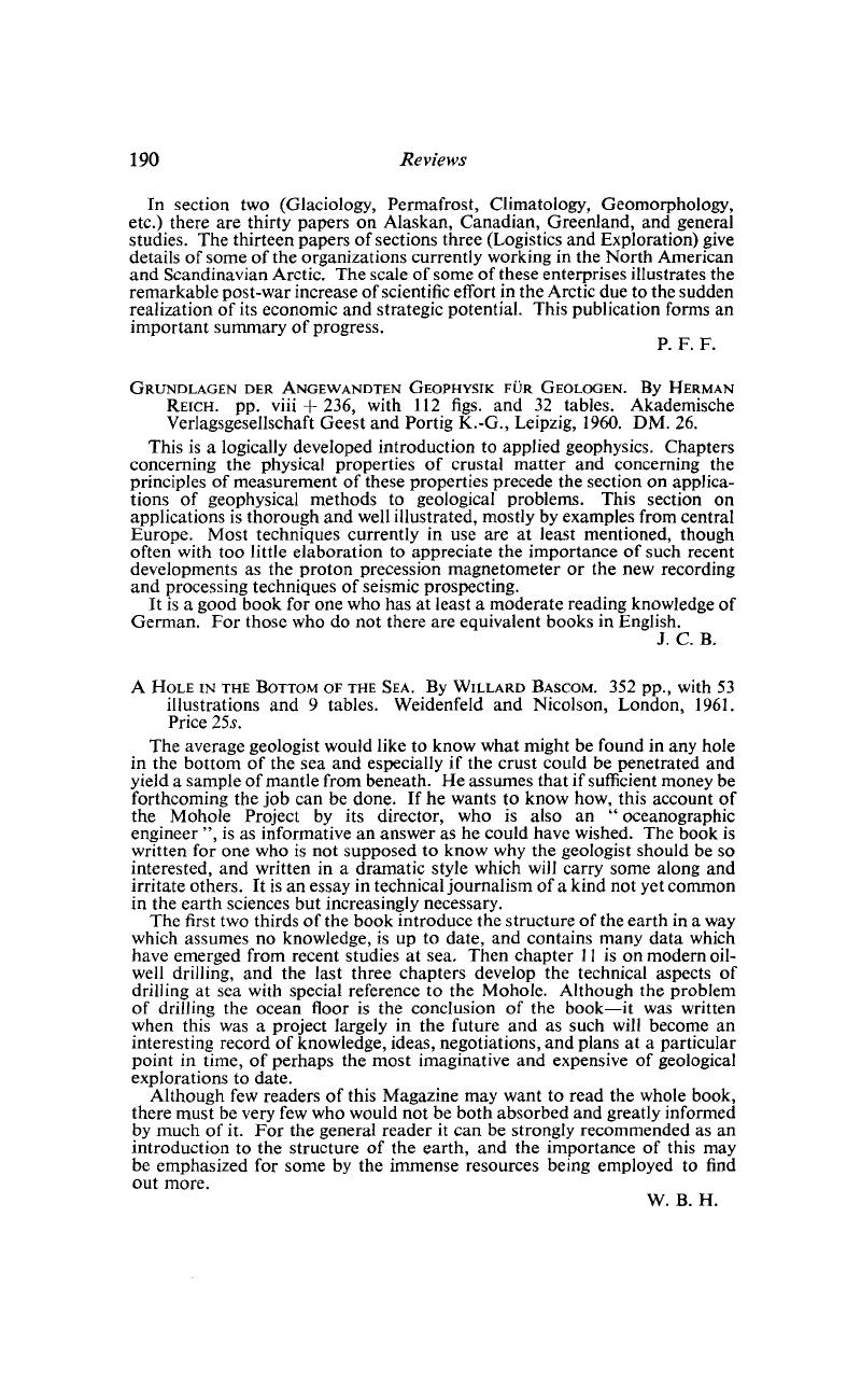 A Hole in the Bottom of the Sea. By Willard Bascom. 352 pp., with 53 ...