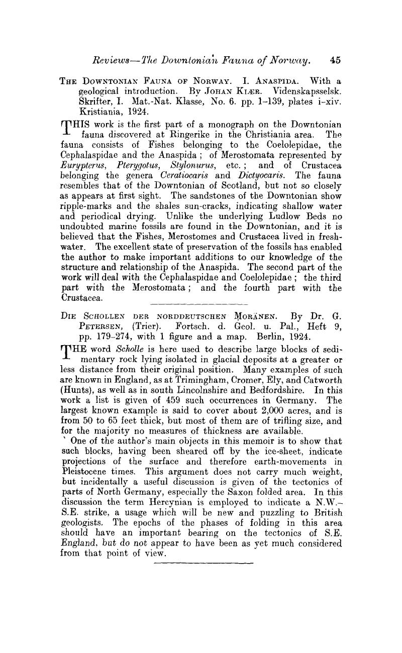 The Downtonian Fauna of Norway. I. Anaspida. With a geological ...