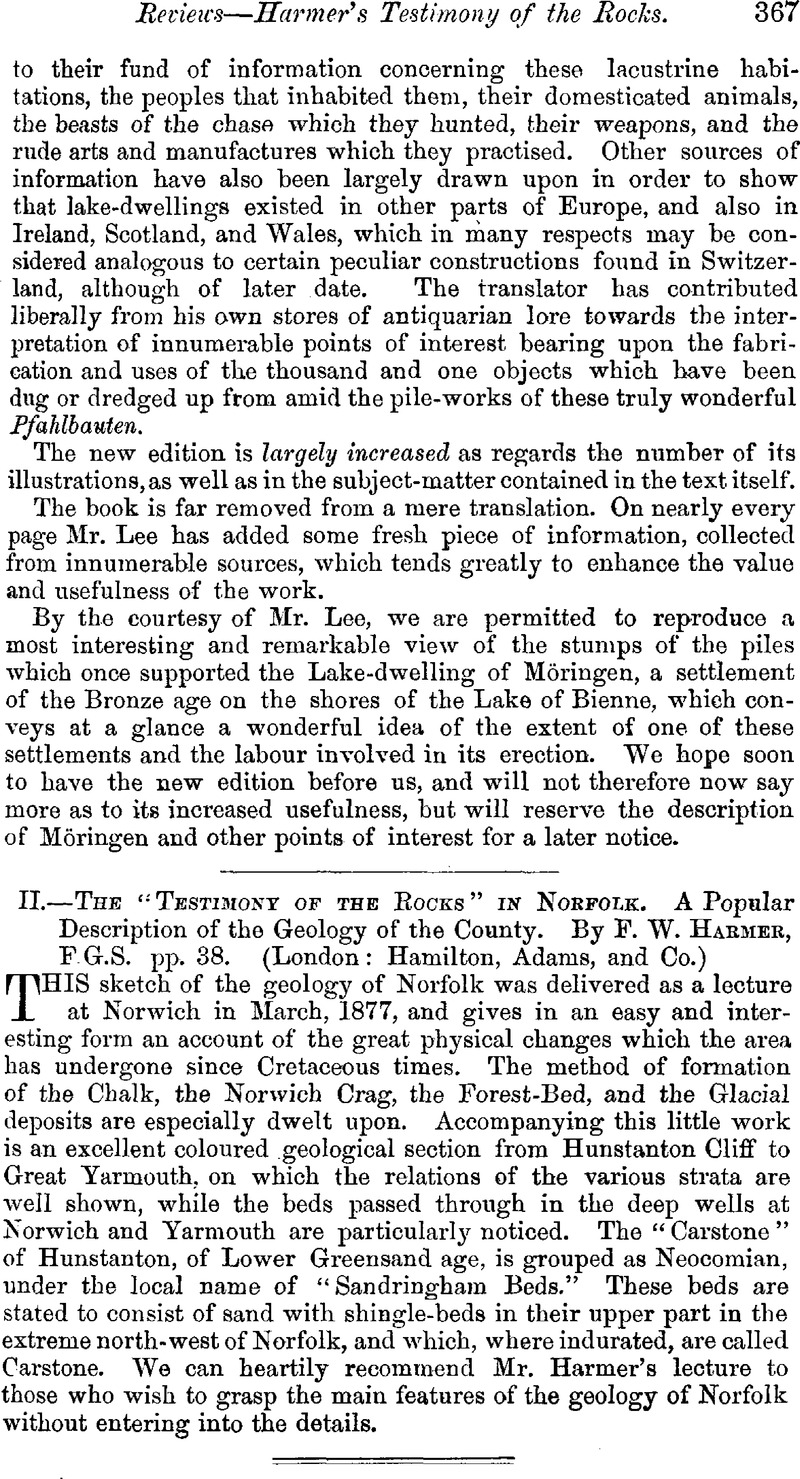 II.—The “Testimony of the Rocks” in Norfolk. A Popular Description of ...