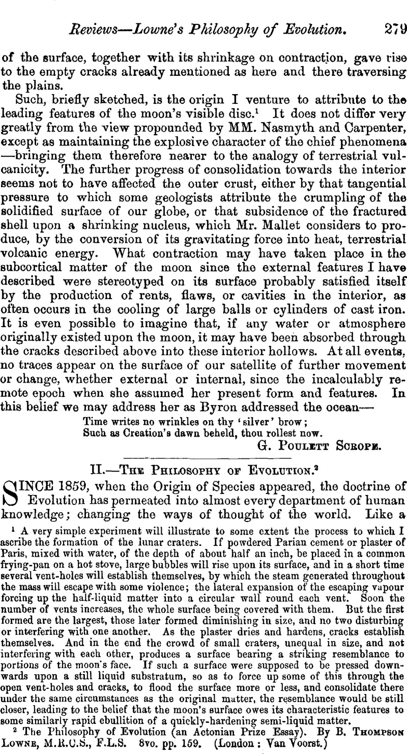 II.—The Philosophy of Evolution. | Geological Magazine | Cambridge Core
