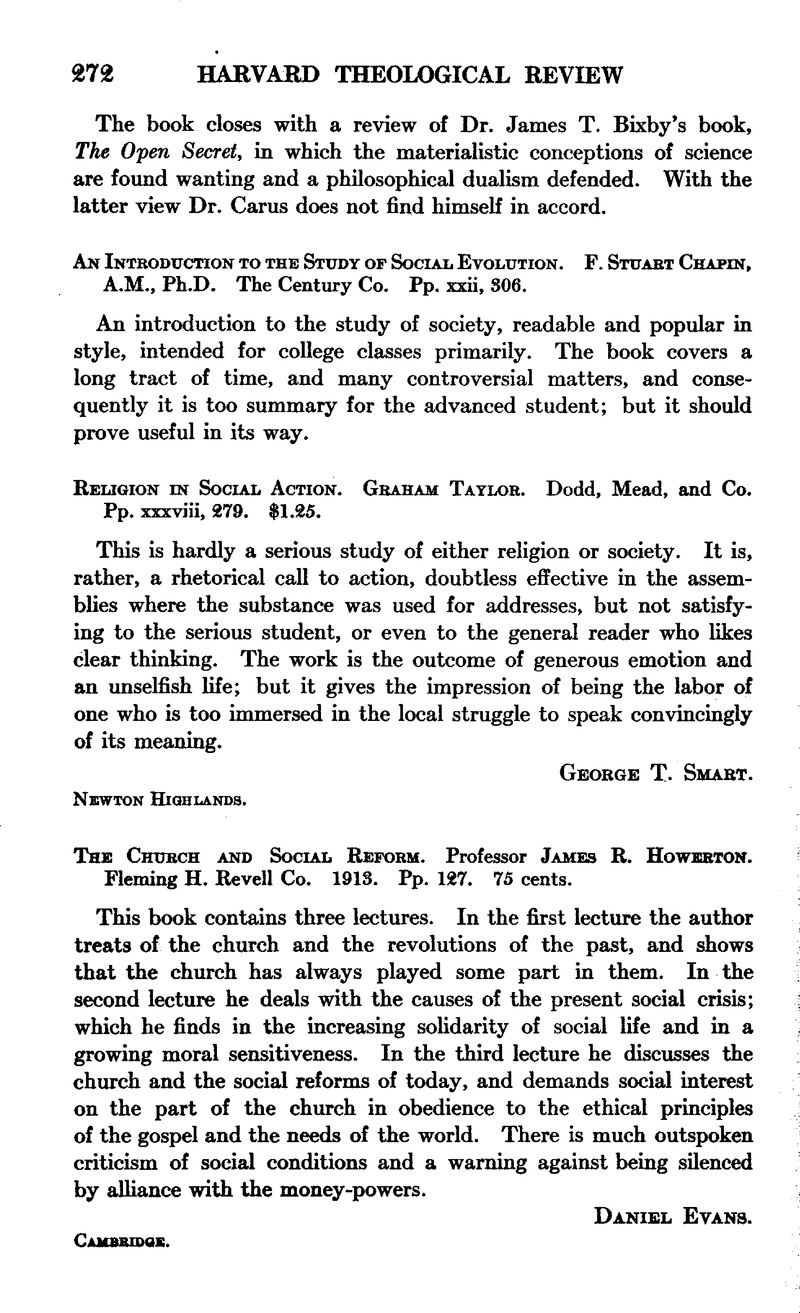 An Introduction to the Study of Social Evolution. F. Stuart Chapin, A.M ...