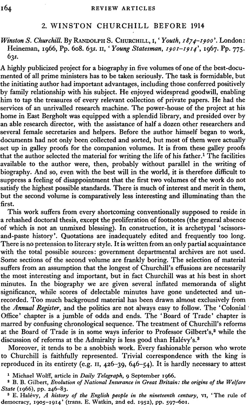 2. Winston Churchill Before 1914 | The Historical Journal | Cambridge Core