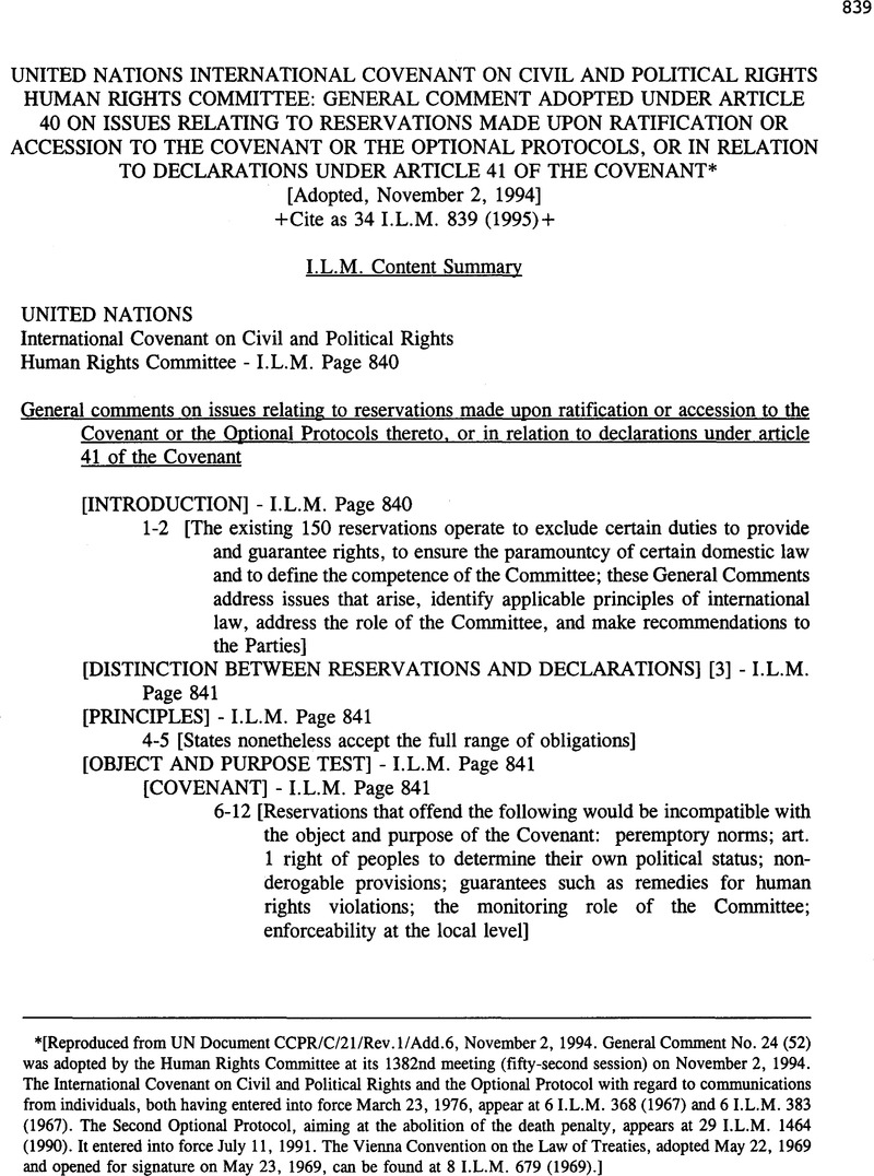 United Nations International Covenant on Civil and Political Rights ...