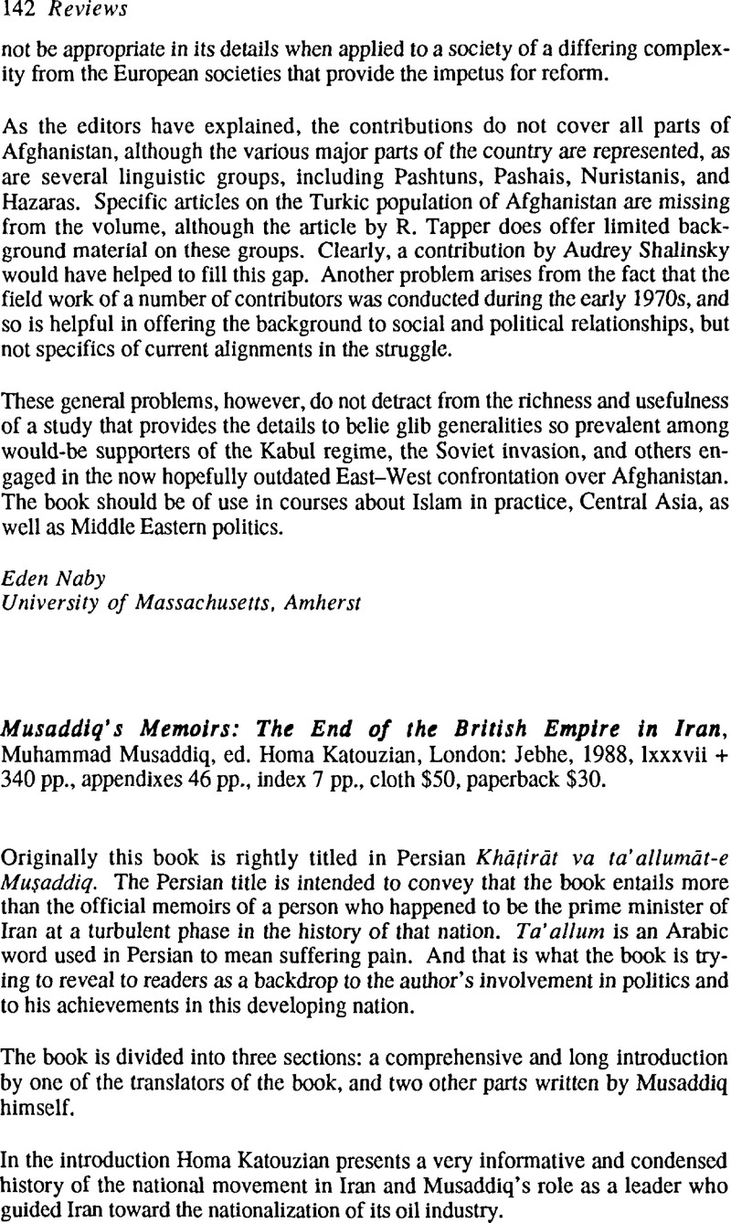 Musaddiq's Memoirs: The End of the British Empire in Iran, Muhammad ...
