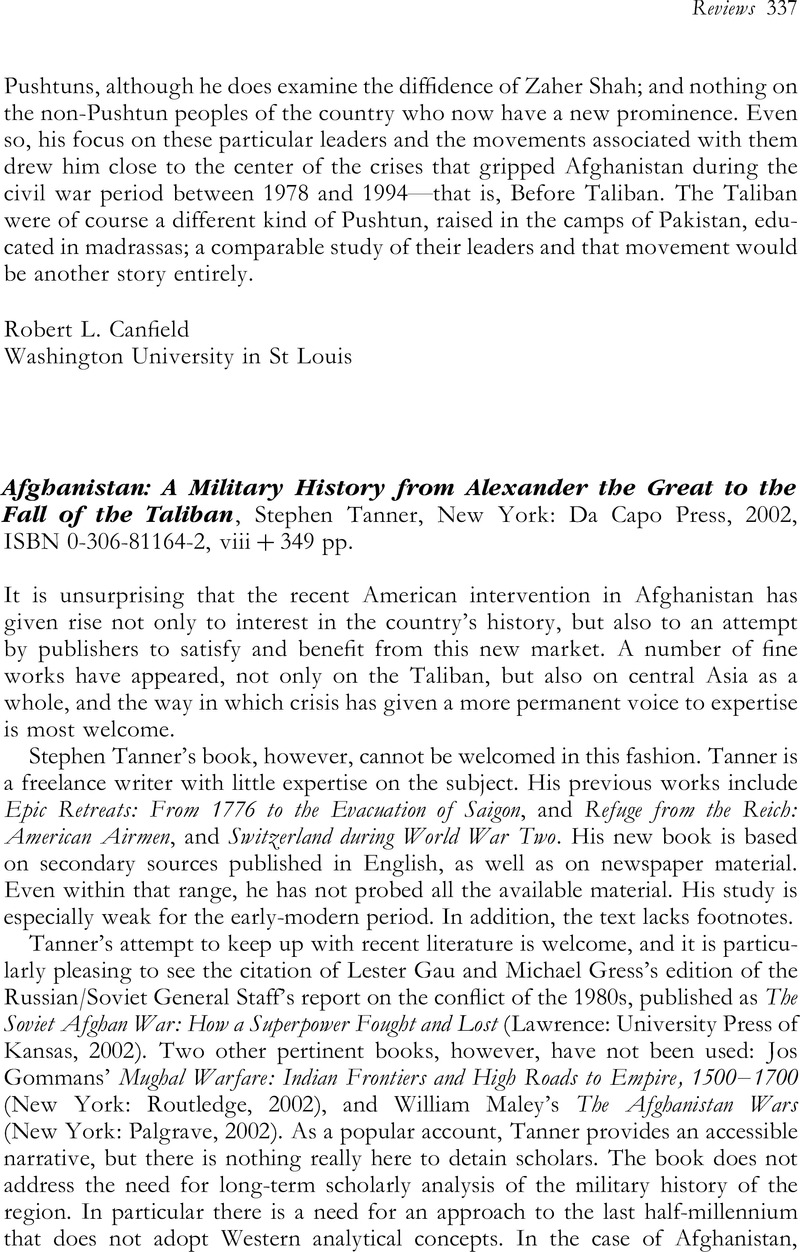 Afghanistan: A Military History from Alexander the Great to the Fall of ...