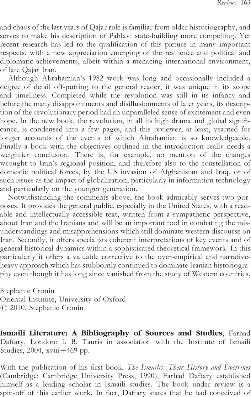 Ismaili Literature: A Bibliography of Sources and Studies, Farhad ...