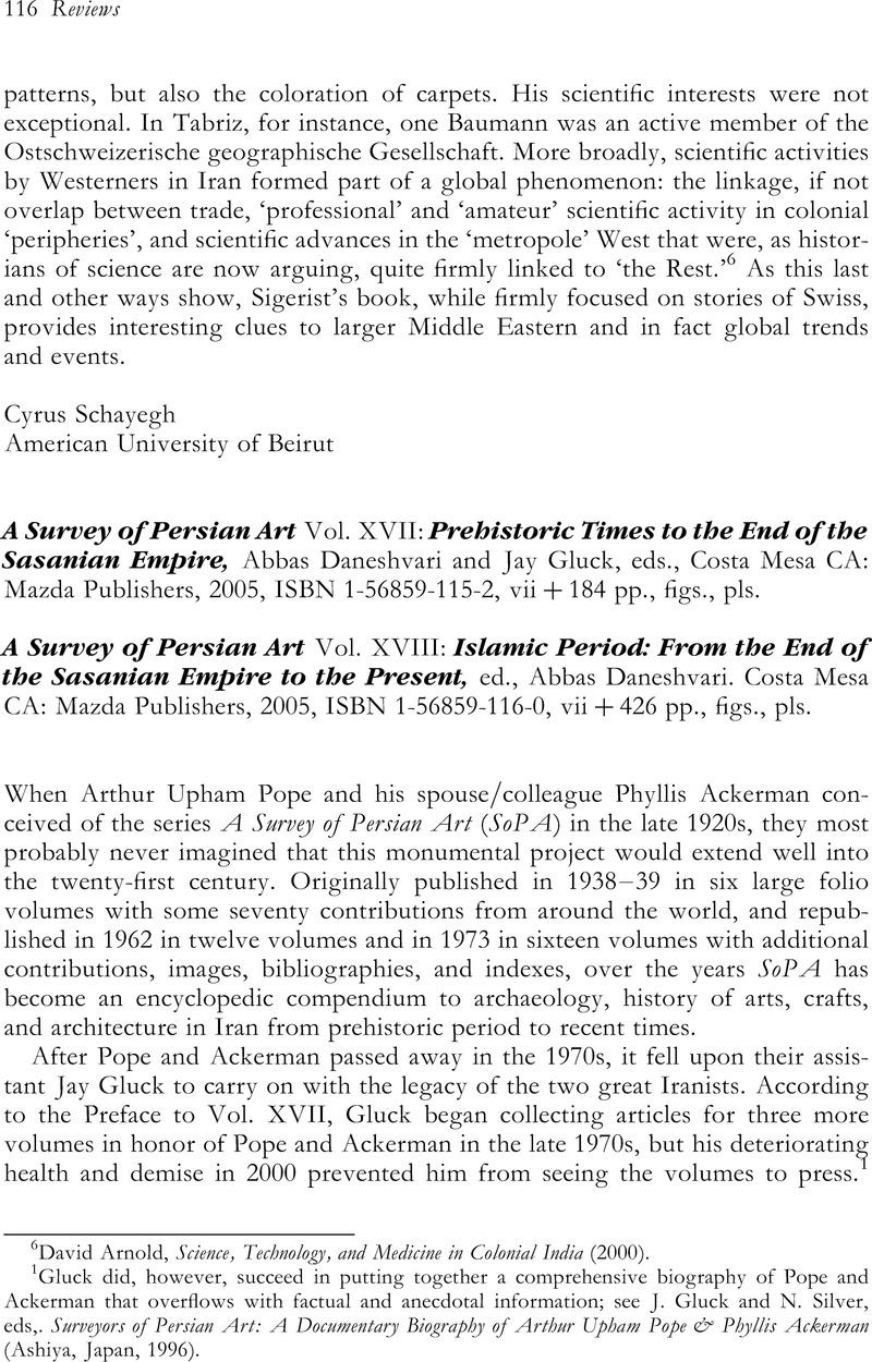A Survey of Persian Art: Prehistoric Times to the End of the Sasanian ...