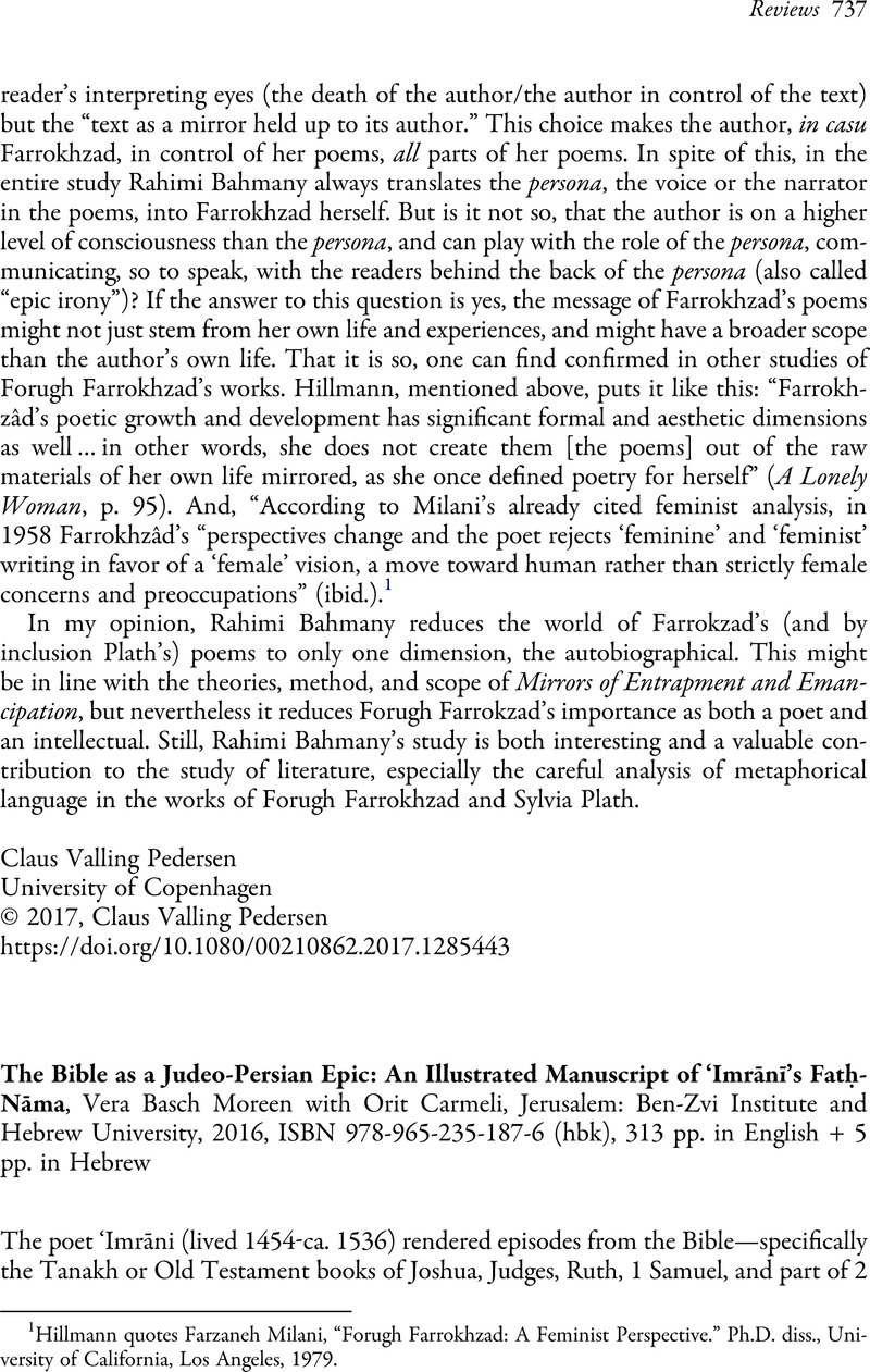 The Bible as a Judeo-Persian Epic: An Illustrated Manuscript of ‘Imrānī ...