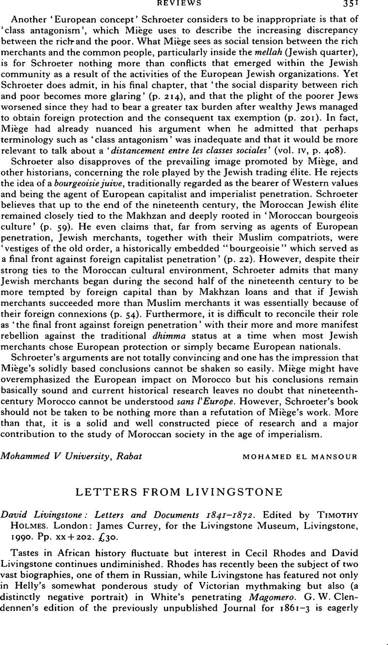 Letters from Livingstone - David Livingstone: Letters and Documents ...