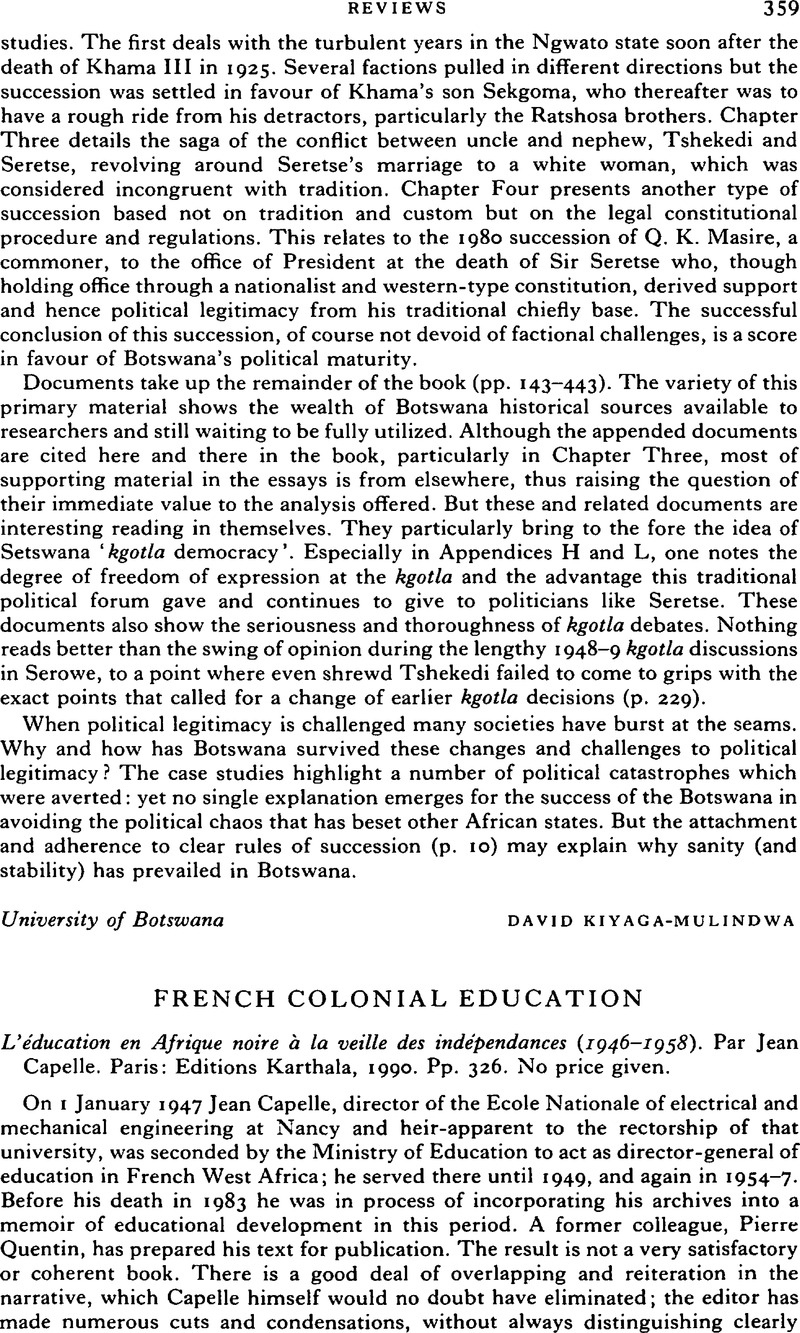 French Colonial Education - L'éducation en Afrique noire à la veille ...