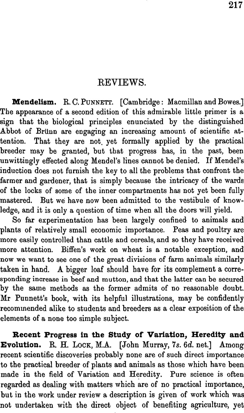 MendelismR.C. Punnett Cambridge: Macmillan and Bowes. | The Journal of ...