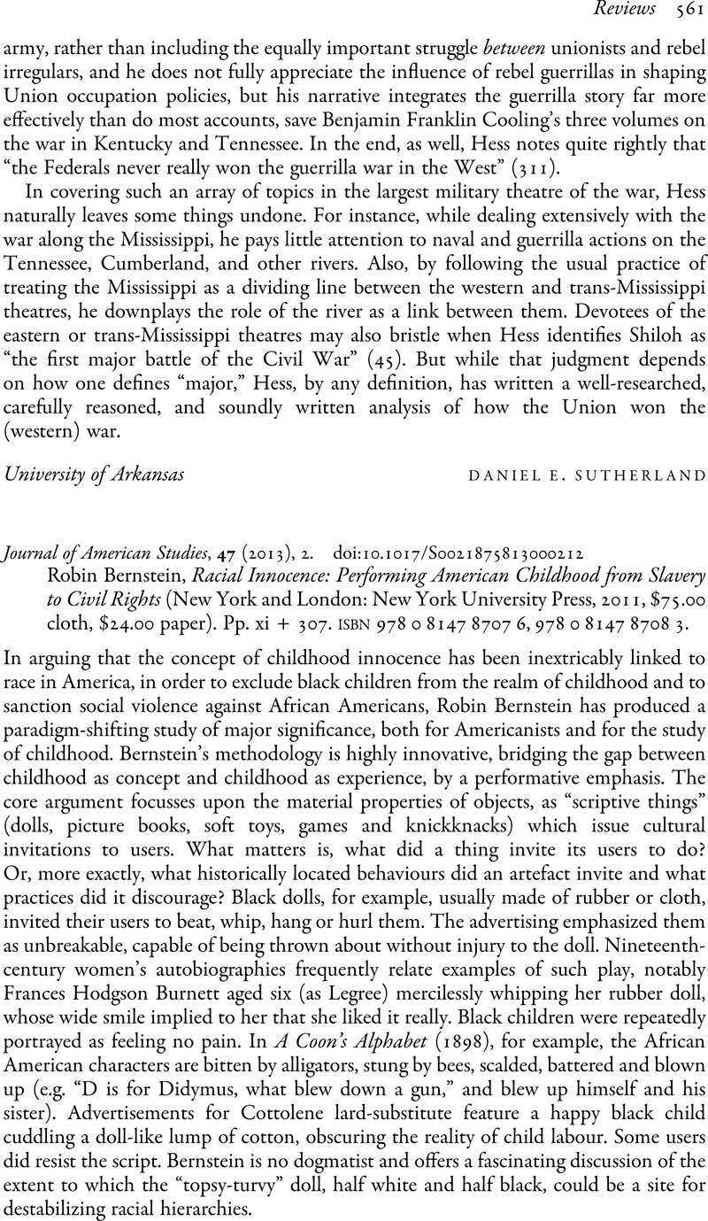 Robin Bernstein, Racial Innocence: Performing American Childhood from ...