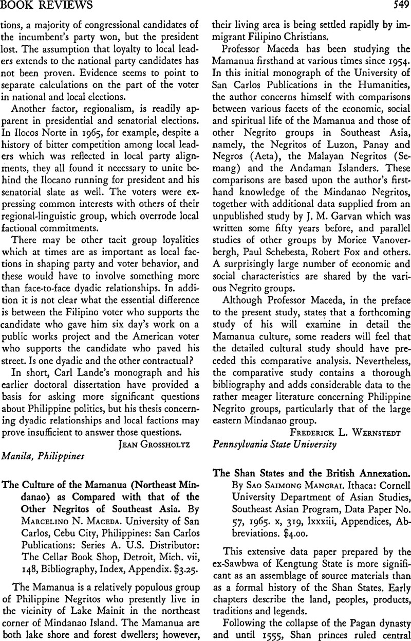 The Culture of the Mamanua (Northeast Mindanao) as Compared with that ...