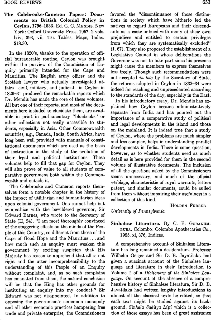 The Colebrooke-Cameron Papers: Documents on British Colonial Policy in ...