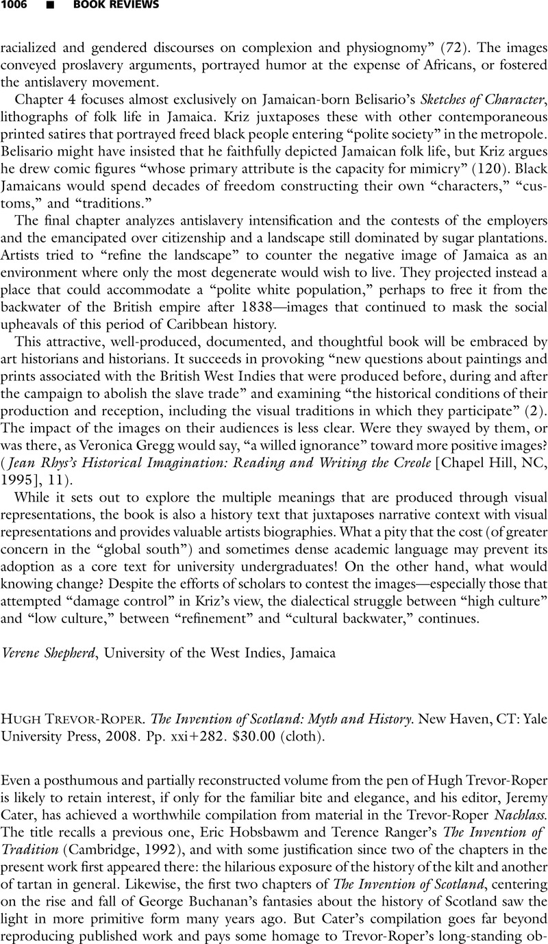 Hugh Trevor-Roper. The Invention of Scotland: Myth and History. New ...