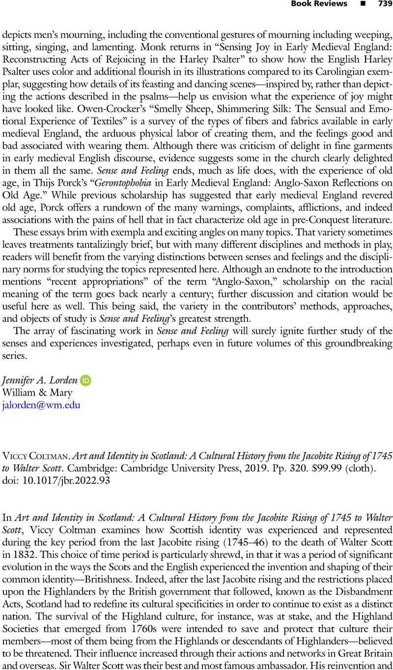 Viccy Coltman. Art and Identity in Scotland: A Cultural History from ...