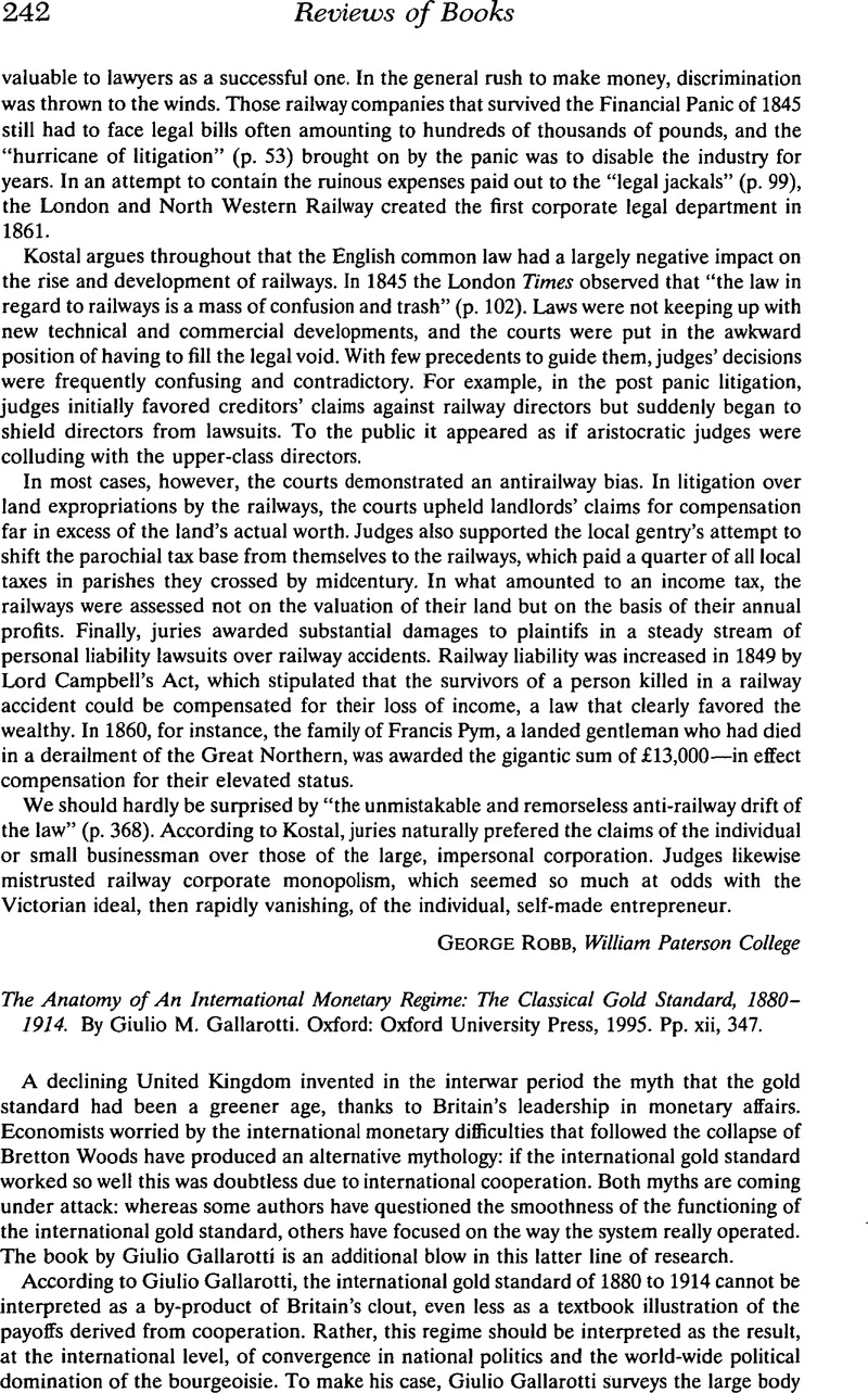 The Anatomy of An International Monetary Regime: The Classical Gold ...