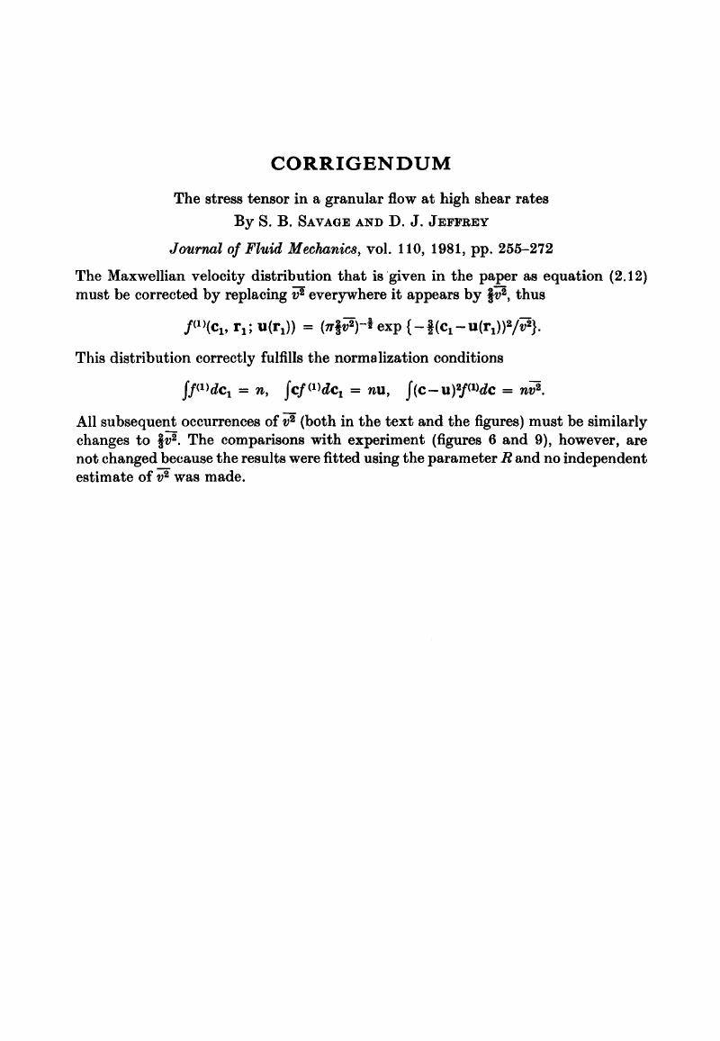 CORRIGENDUM | Journal of Fluid Mechanics | Cambridge Core