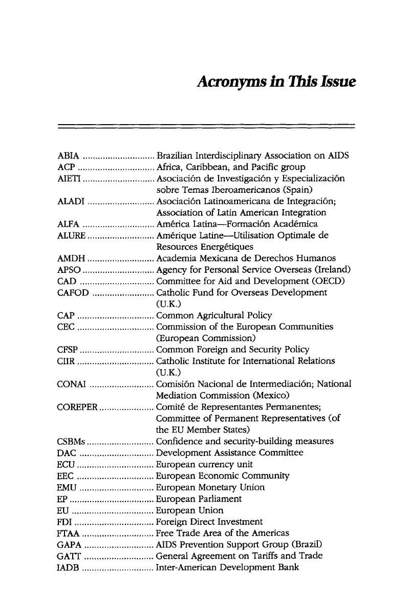 Acronyms in This Issue | Journal of Interamerican Studies and World ...