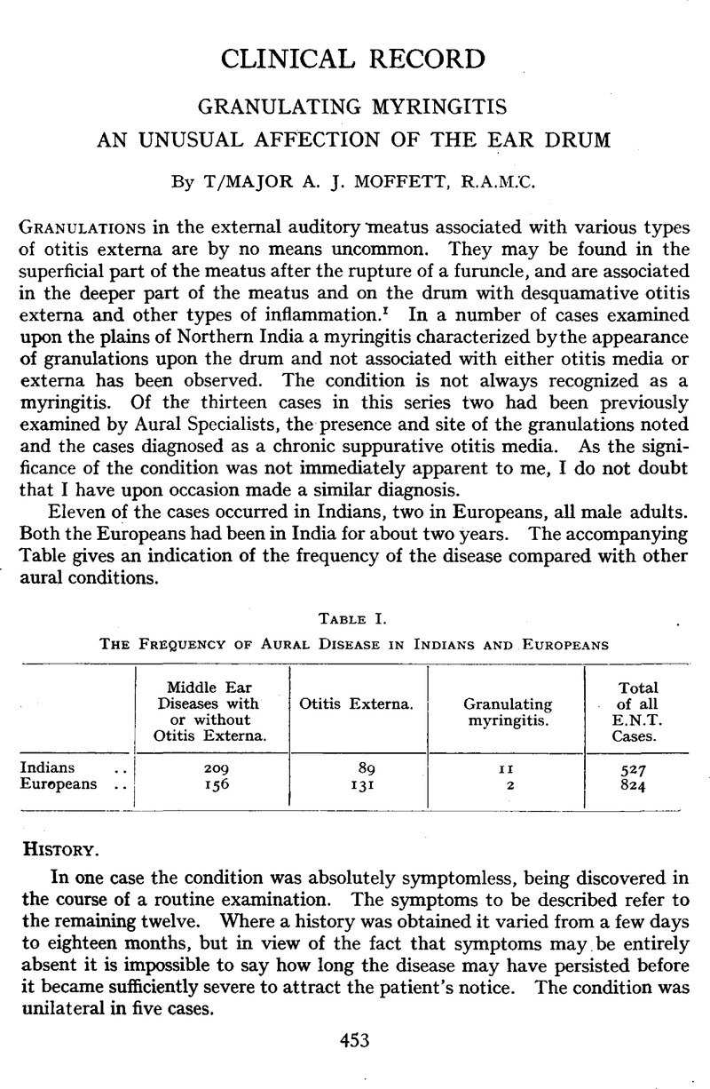 Granulating Myringitis an Unusual Affection of the Ear Drum | The ...