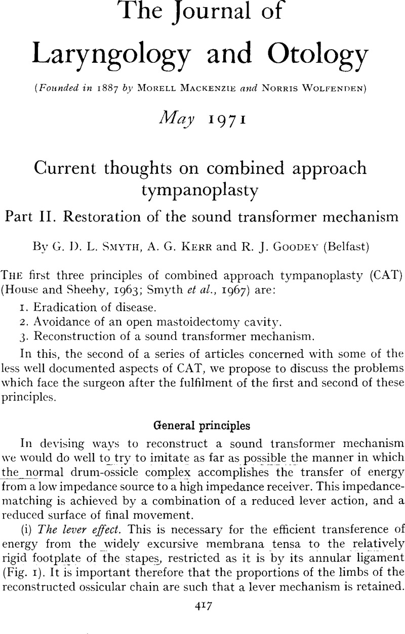 Current thoughts on combined approach tympanoplasty | The Journal of ...