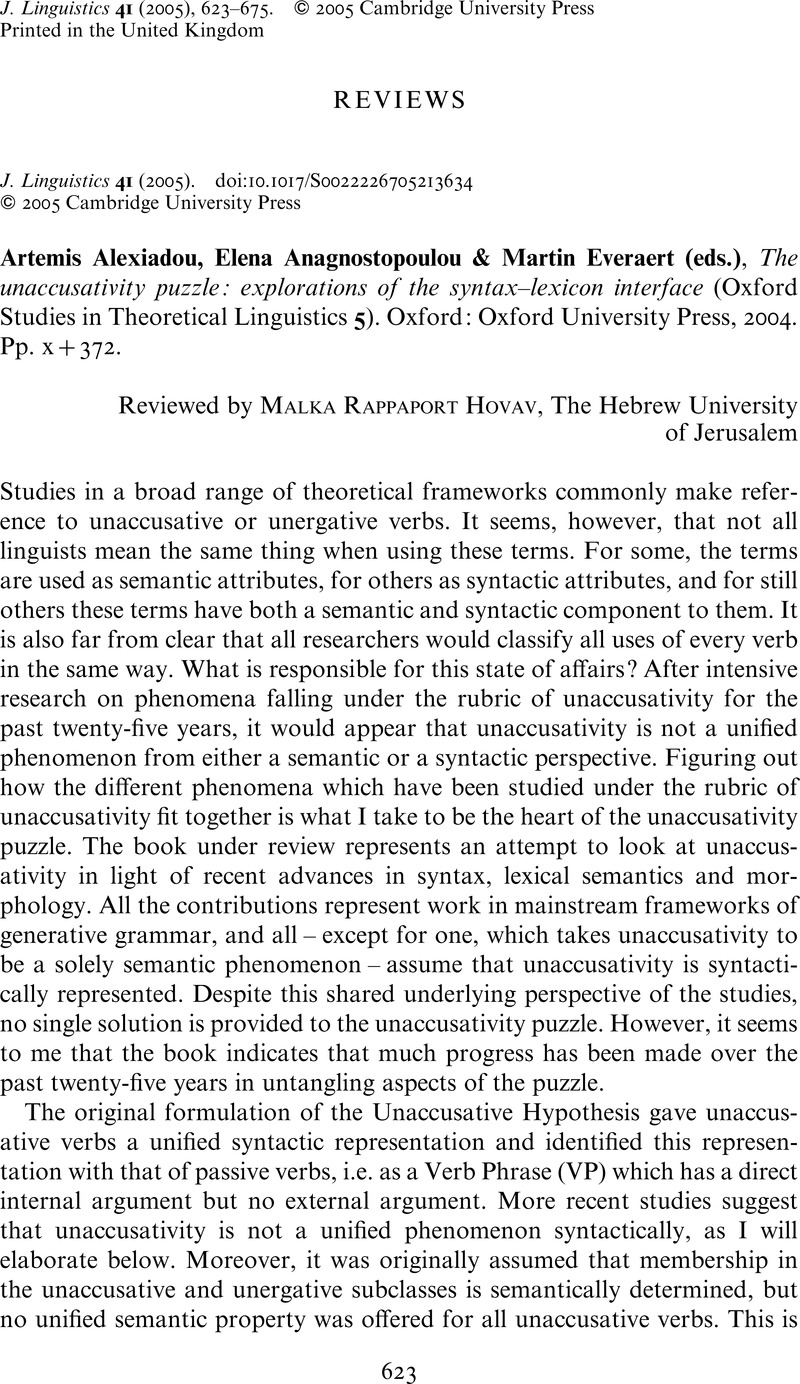 Susan Rothstein, Structuring events: a study in the semantics of ...