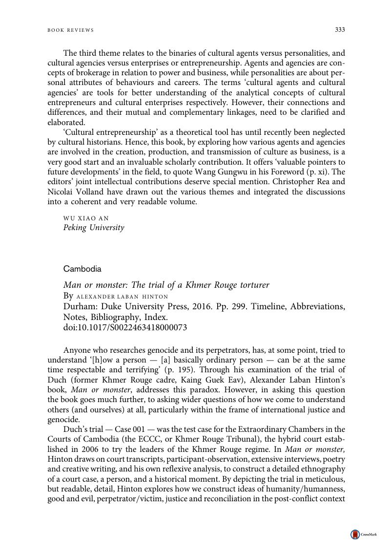 Cambodia. Man or monster: The trial of a Khmer Rouge torturer By ...