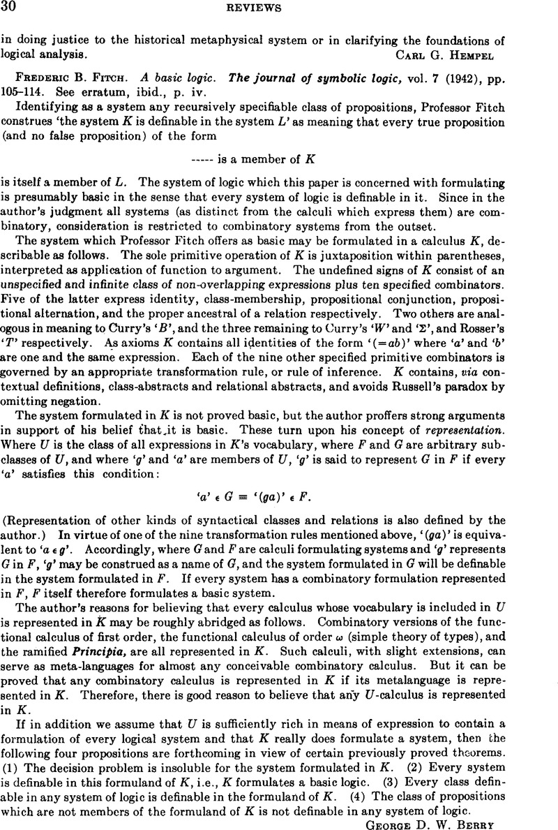 Frederic B. Fitch. A basic logic. The journal of symbolic logic, vol. 7 ...