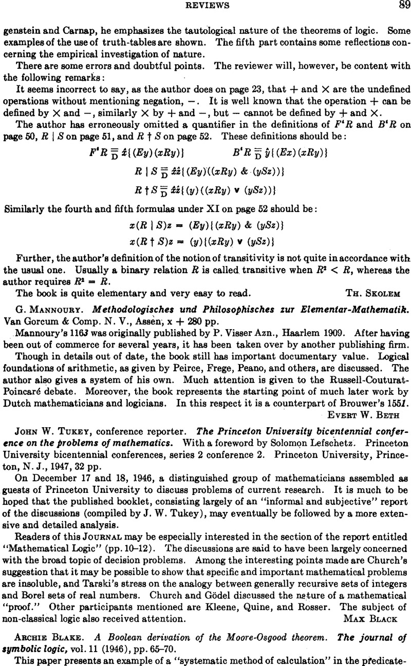 Archie Blake. A Boolean derivation of the Moore-Osgood theorem. The ...